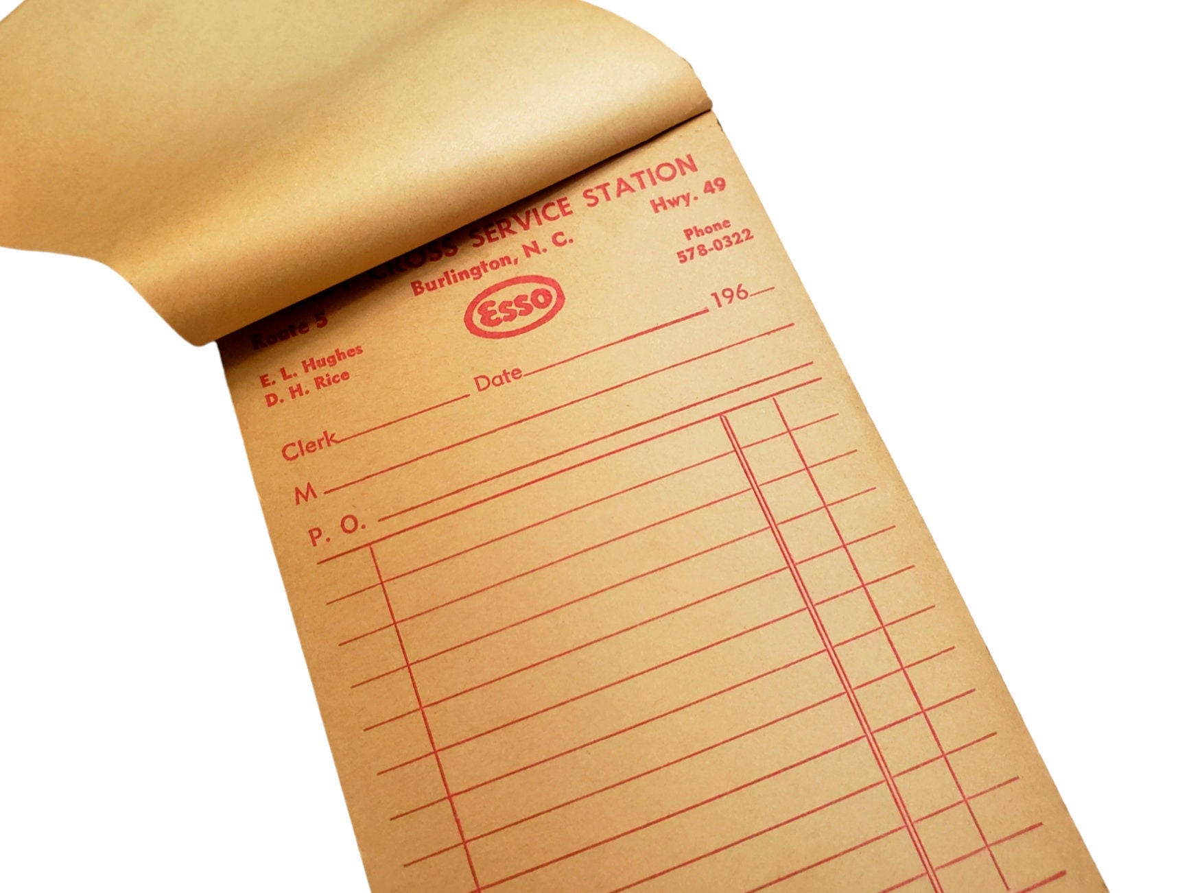 Vintage 1960s Sandy Cross Service Station Full Receipt Book (100 Sheets ...