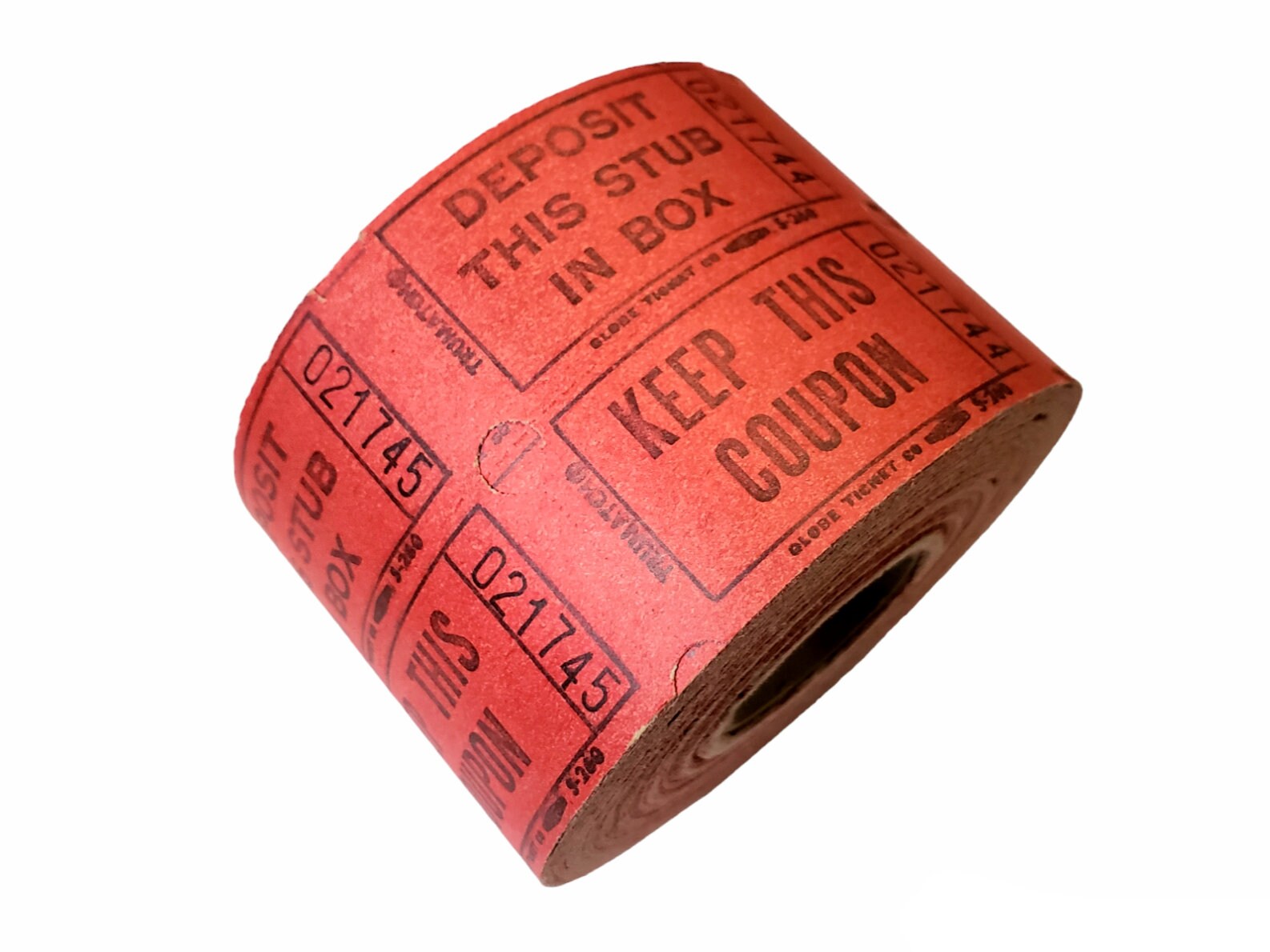 Vintage 1960s Red Stubs Ticket Roll approximately 100 Tickets, Vintage ...