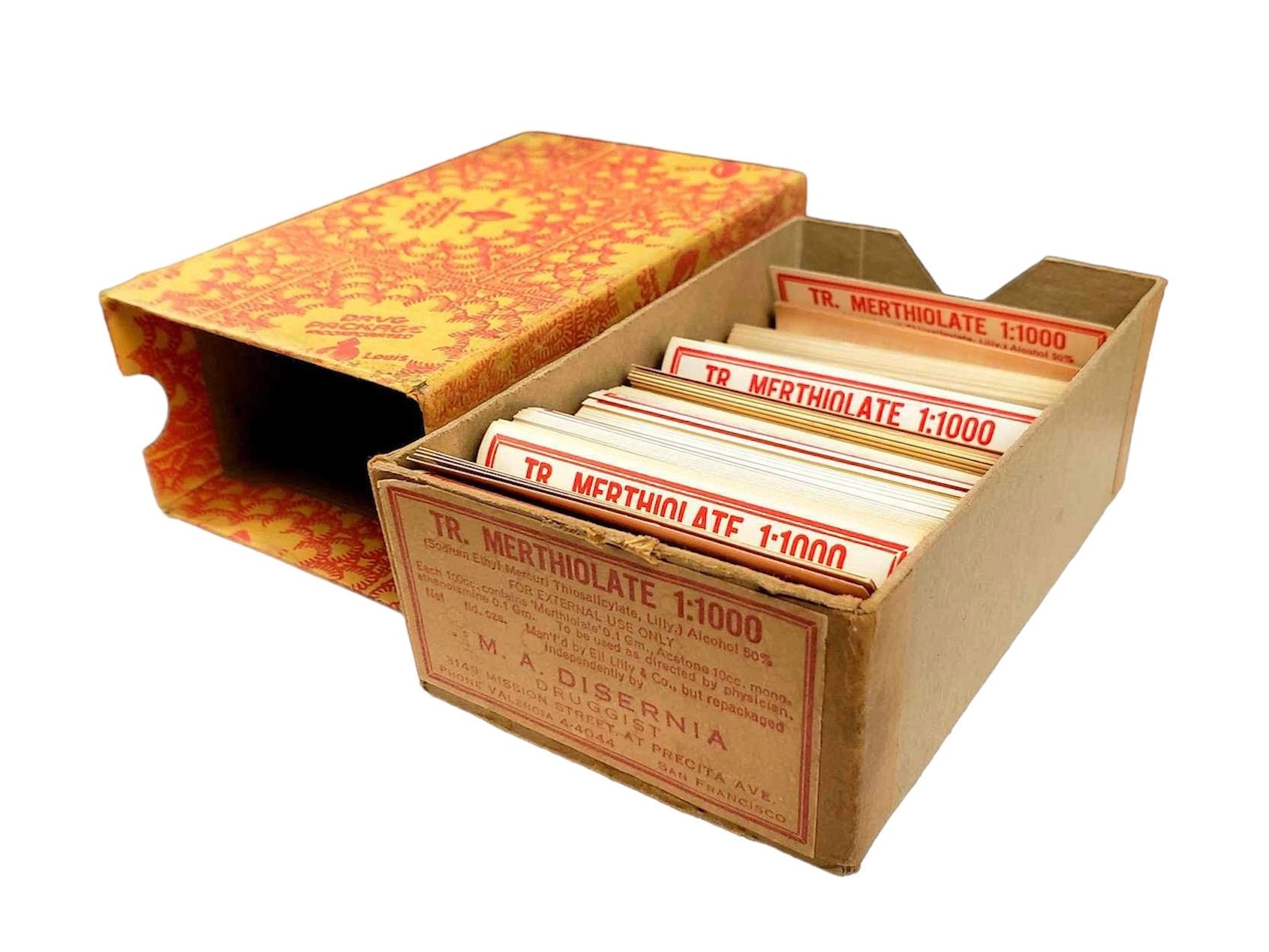 Vintage 1930s Box 400 Labels Approximately Vintage Pharmacy Gummed ...