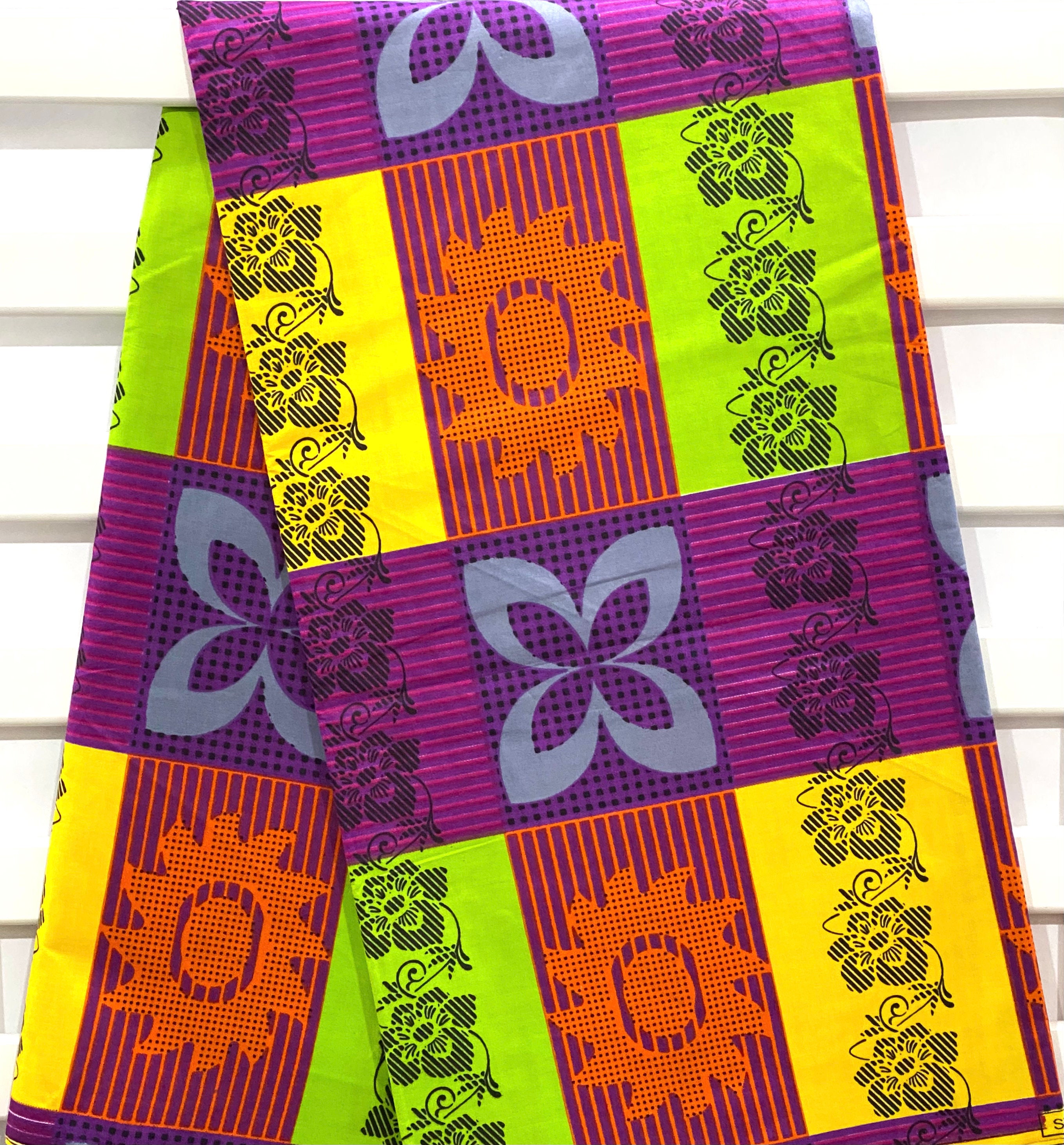 African Floral Print Cotton Fabric Sold by the Yard - Etsy
