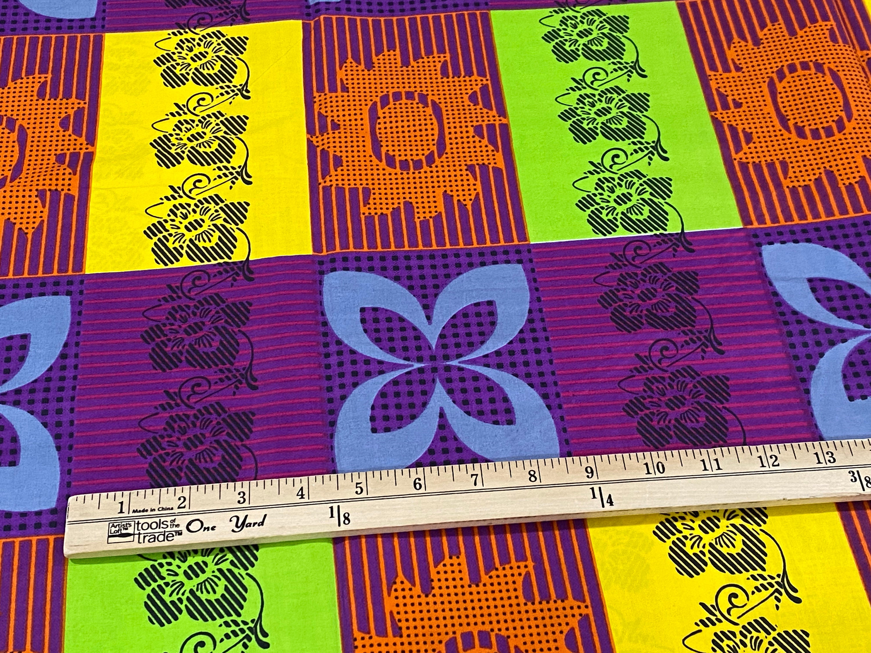 African Floral Print Cotton Fabric Sold by the Yard - Etsy