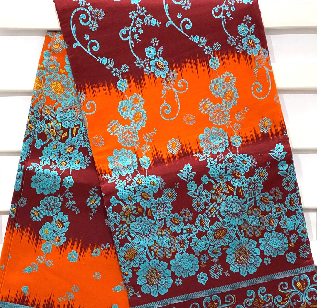 Glitter African Floral Print Fabric Sold by the Yard - Etsy
