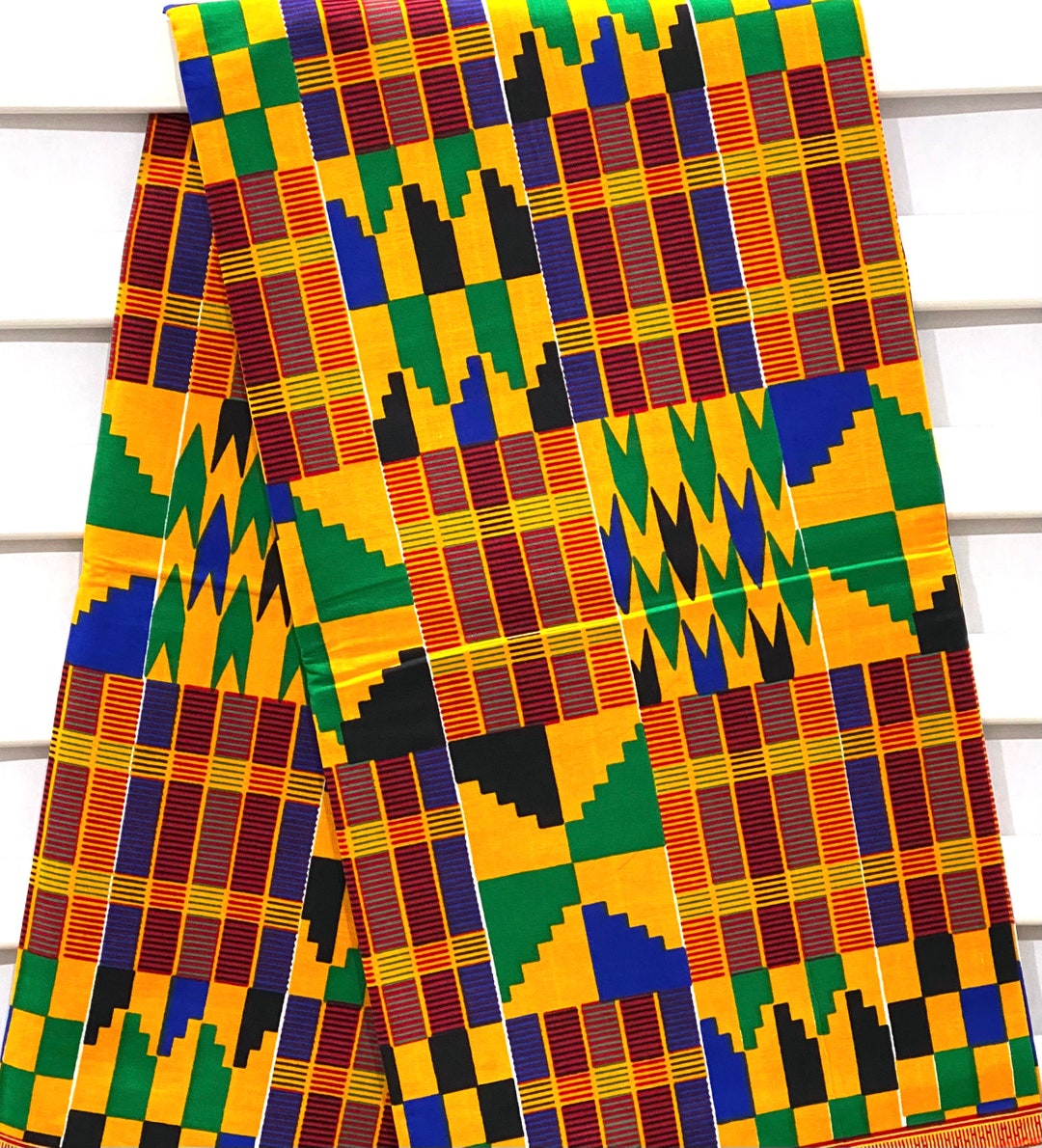 African Kente Print 100% Cotton Fabric Sold by the Yard - Etsy