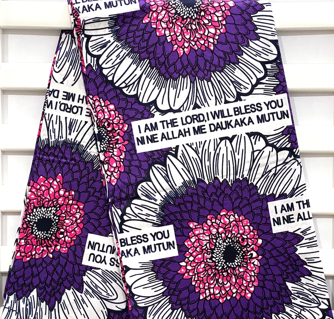 African Floral Print 100% Cotton Fabric Sold by the Yard - Etsy