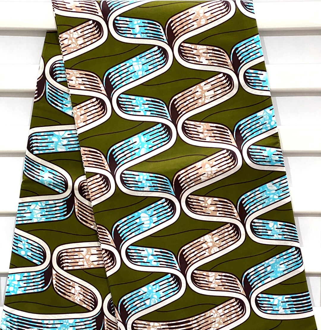 2 Yards Green African Print 100% Cotton Fabric - Etsy