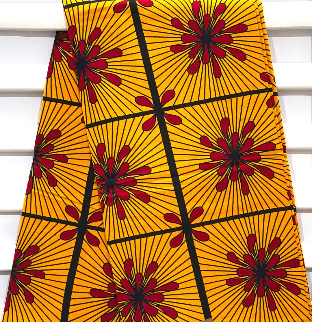 African Floral Print 100% Cotton Fabric Sold by the Yard - Etsy