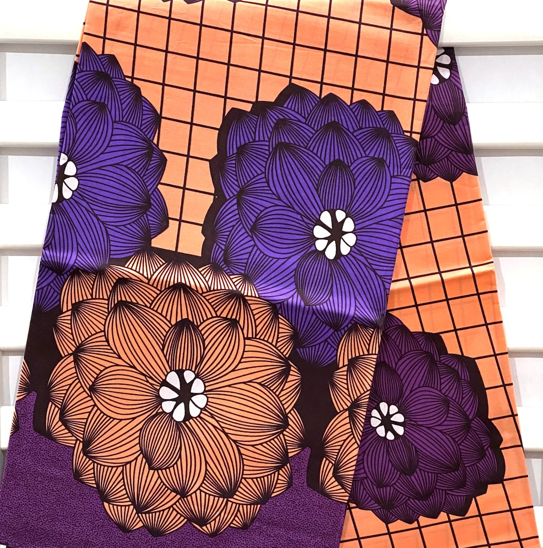 African Floral Print 100% Cotton Fabric Sold by the Yard - Etsy