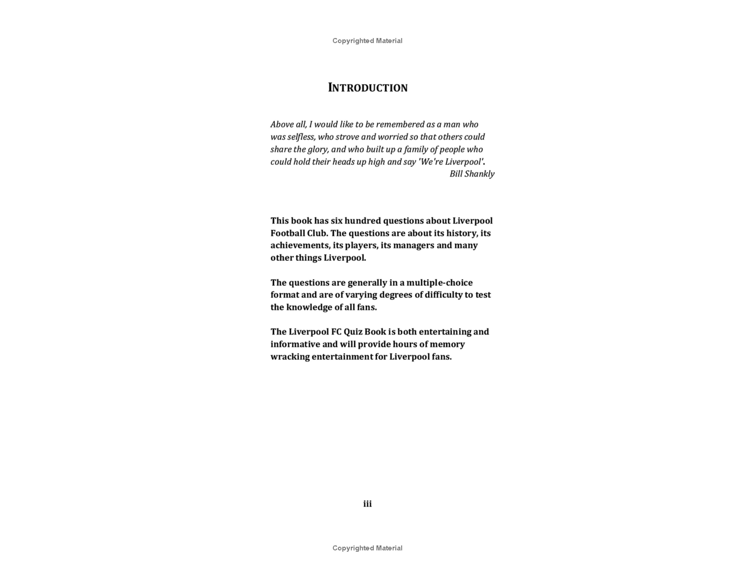 The Liverpool FC Quiz Book: 600 Fun Questions for Liverpool Fans ...