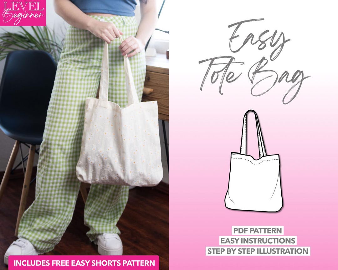 Tote Bag Sewing Pattern Bag PDF Pattern Classic Tote Bag Pattern ...