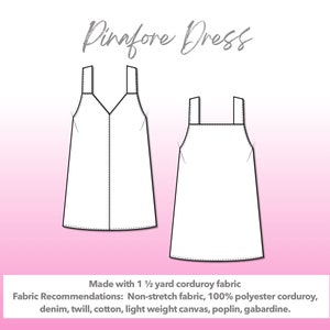 Pinafore Dress Sewing Pattern: Easy PDF Download (XS-XXXL) - Etsy