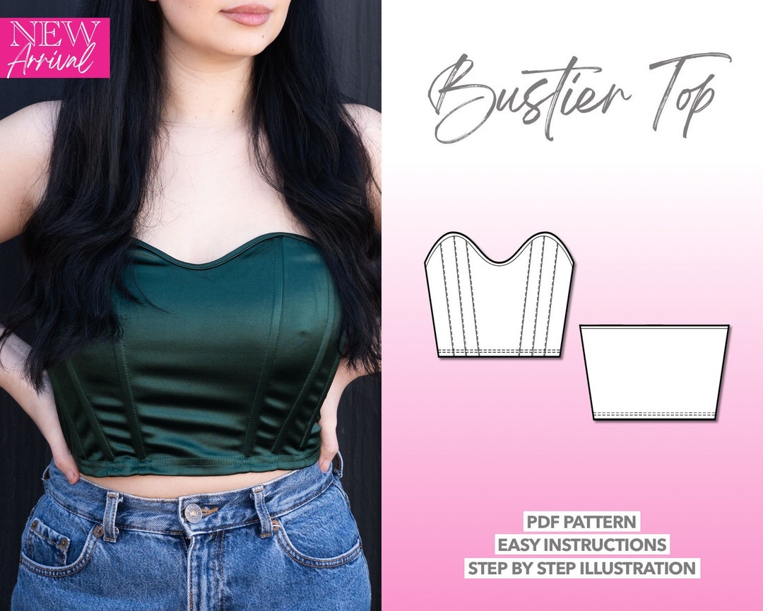 Bustier Top Sewing Pattern Corset Pattern Bustier PDF Sewing - Etsy