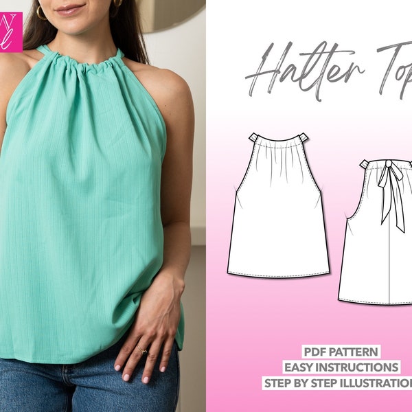 Halter Dress Pattern - Etsy