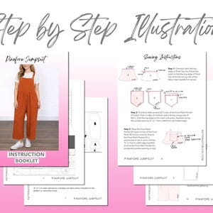 Pinafore Jumpsuit Sewing Pattern: Women's Overall Playsuit (PDF Pattern ...