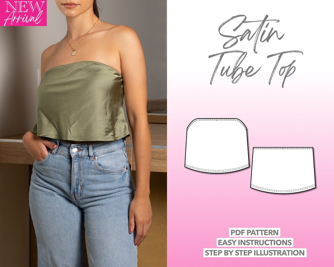 Tube Top Sewing Pattern Women Top Pattern Crop Top PDF Pattern Easy ...