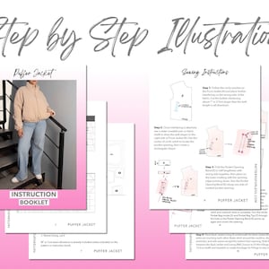 Puffer Jacket Sewing Pattern Women Sewing Pattern Zip up Jacket PDF ...