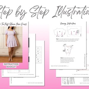 Dress Sewing Pattern Women PDF Pattern Back Tie Ruffle Dress Sewing ...