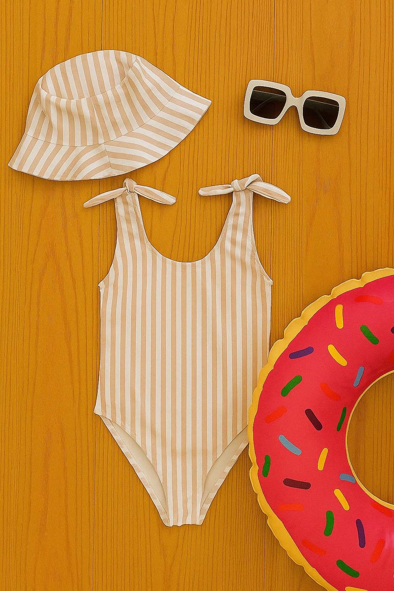 Girls Bow Tie Swimsuit Sewing Pattern: One Piece Swimwear (PDF Pattern ...