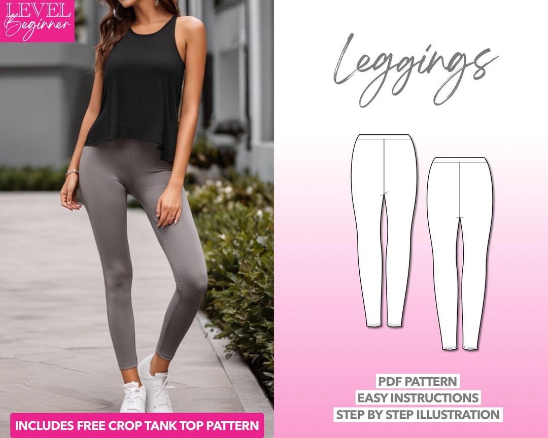 Leggings Sewing Pattern Women PDF Pattern Pants Sewing Pattern PDF ...