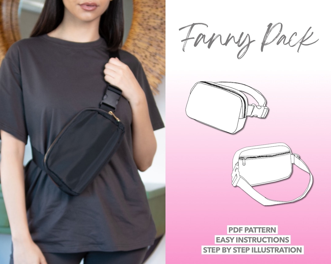Fanny Pack Sewing Pattern Bag Sewing Pattern Cross Body Bag PDF Pattern ...