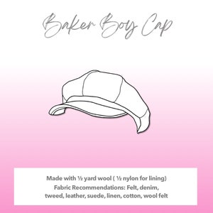 Baker Boy Cap Sewing Pattern: Unisex Newsboy Hat (PDF Pattern, 3 Sizes ...