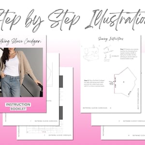 Cardigan Sewing Pattern Batwing Sleeve Cardigan Pattern Women Jacket ...