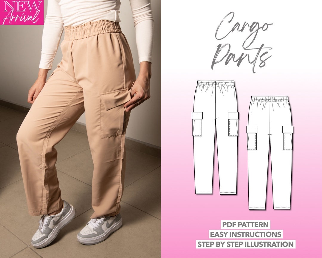 Pants Sewing Pattern Cargo Pants PDF Pattern Women Sewing - Etsy