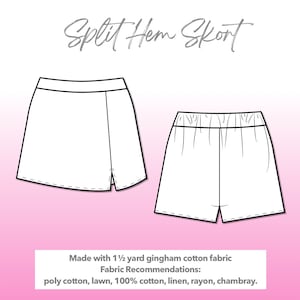 Split Hem Skort Sewing Pattern: Women's Skirt Shorts (PDF Pattern XS-XXXL) - Etsy