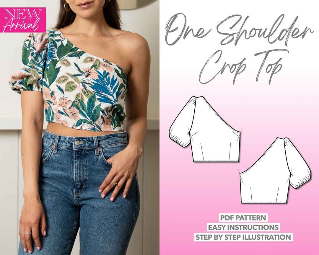 Top Sewing Pattern One Shoulder Top Pattern Women Top Sewing - Etsy