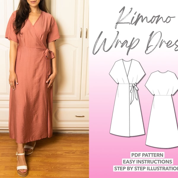 Wrap Dress Pattern - Etsy