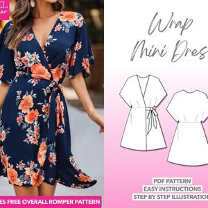 Wrap Dress Pattern - Etsy