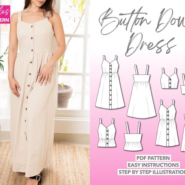 Womens Long Dress Pattern - Etsy