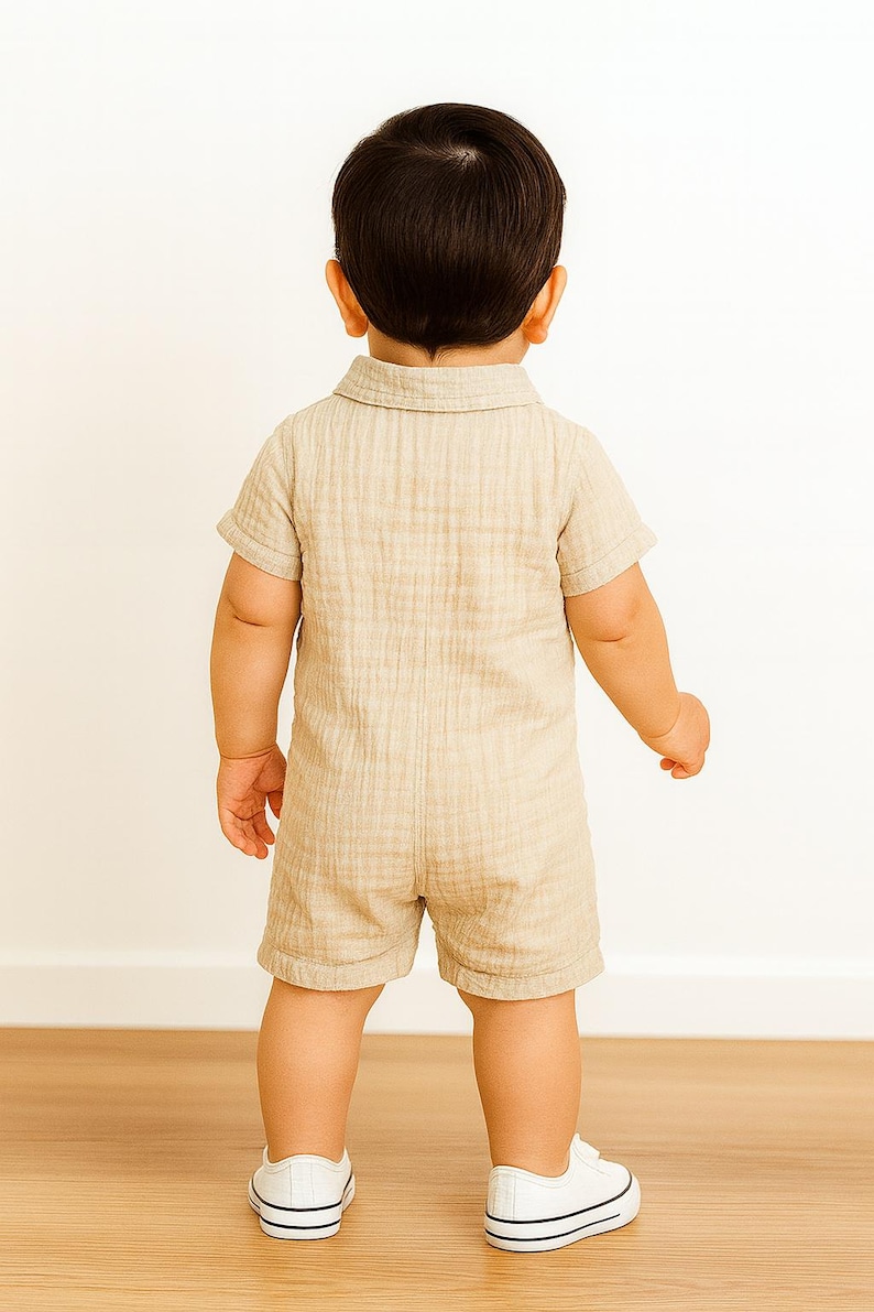 Baby Boy Flap Pocket Shirt Romper Sewing Pattern (PDF Pattern) - Etsy