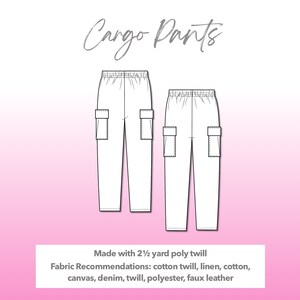 Pants Sewing Pattern Cargo Pants PDF Pattern Women Sewing Pattern ...