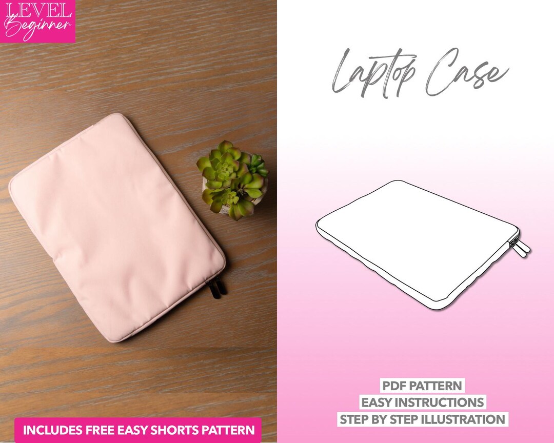 14" Laptop Bag Sewing Pattern, Zippered Sleeve (PDF Pattern) - Etsy