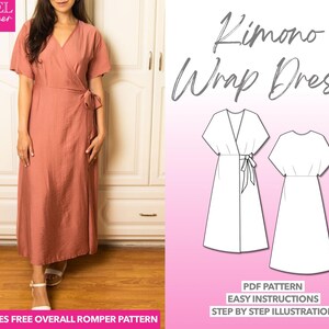 Wrap Dress Pattern - Etsy