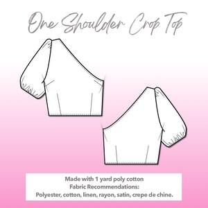 Top Sewing Pattern One Shoulder Top Pattern Women Top Sewing Pattern ...