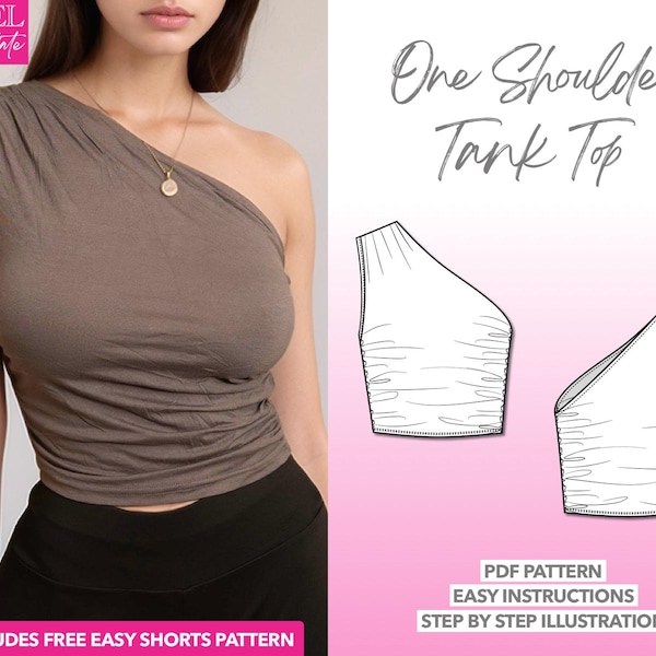 One Shoulder Top - Etsy
