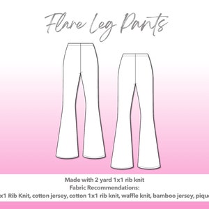 Pants Sewing Pattern Wide Leg Pants Pattern Leggings Sewing Pattern ...