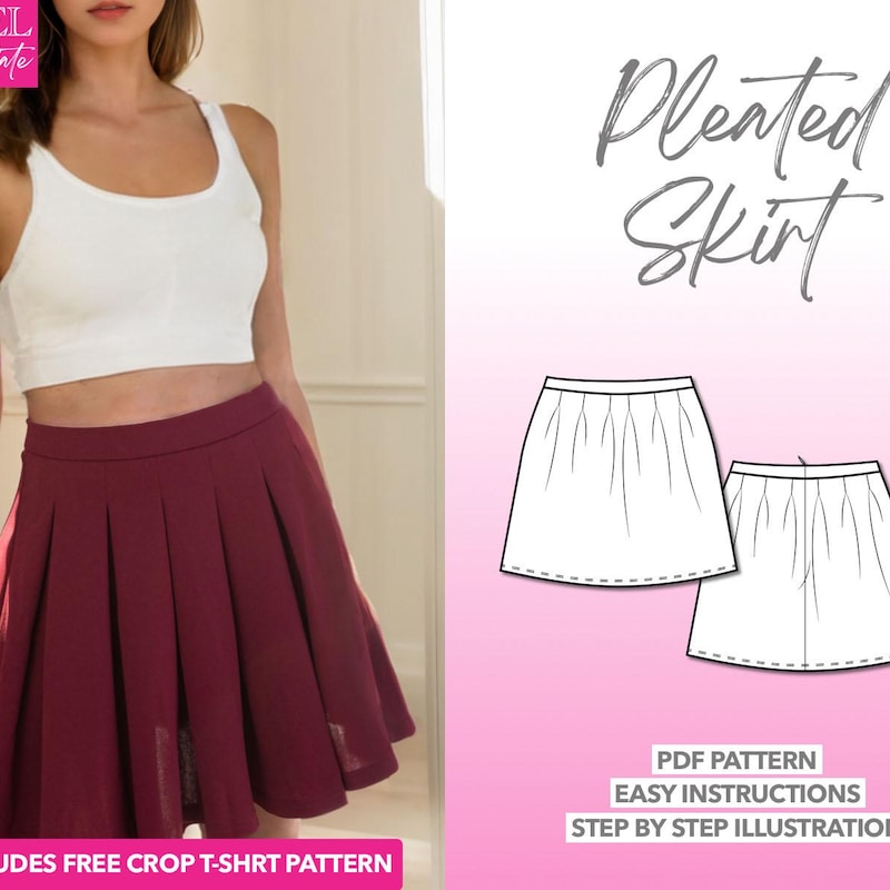 Pleated Skirt - Etsy