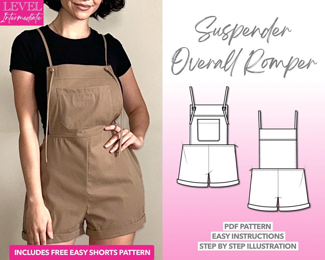 Romper Sewing Pattern Overall PDF Pattern Women Sewing Pattern ...
