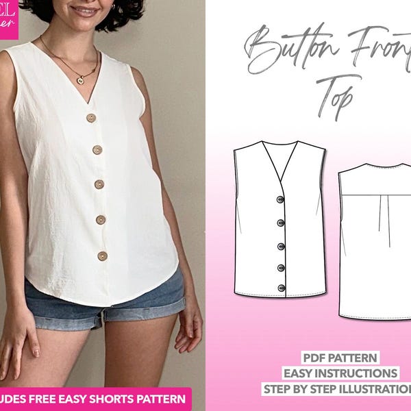 Linen Top Sewing Pattern - Etsy
