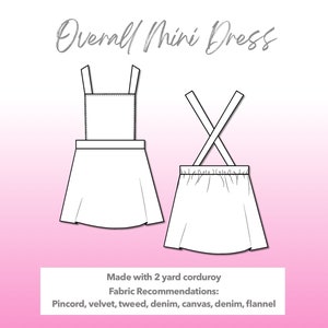 Dress Sewing Pattern Overall Dress PDF Pattern Women Dress Sewing ...
