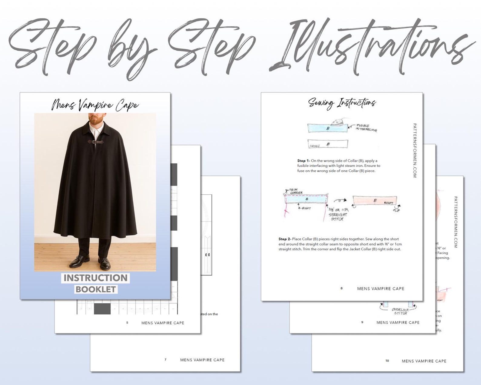 Mens Vampire Cape Sewing Pattern (PDF Download) - Etsy