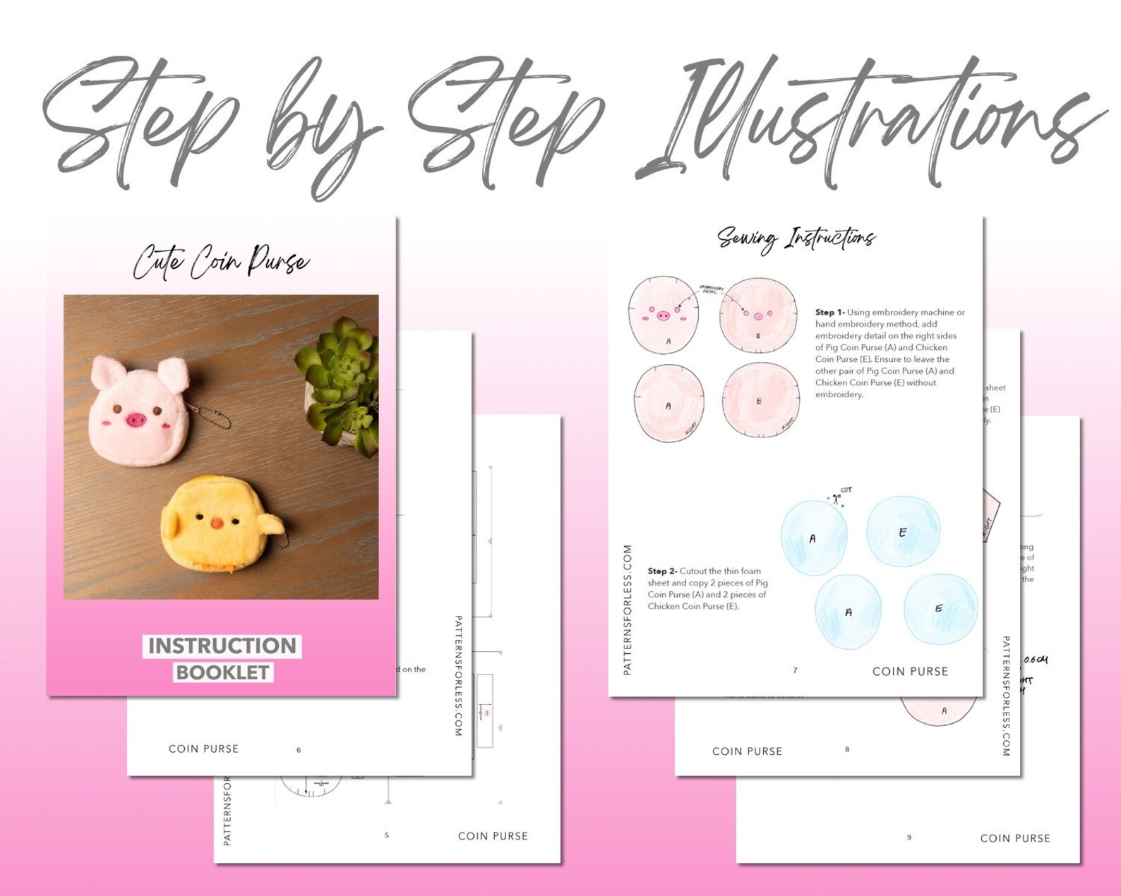 Bag Sewing Pattern Coin Purse PDF Pattern Classic Purse Pattern ...