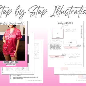 Pajama Set Sewing Pattern: Collar Shirt & Shorts (PDF Pattern, XS-XXXL ...