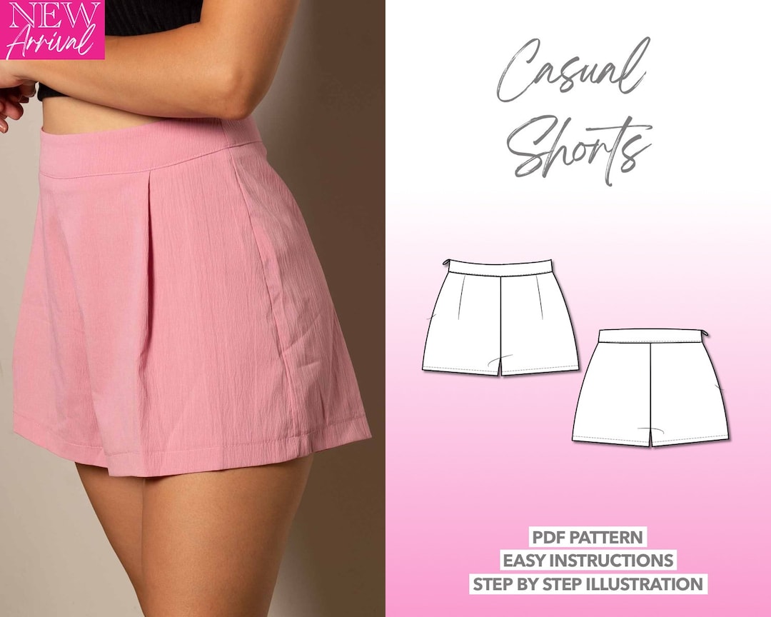 Shorts Sewing Pattern Wide Leg Shorts PDF Pattern Women Sewing Pattern ...
