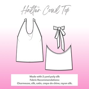 Top Sewing Pattern Cowl Top Pattern Halter Top Sewing Pattern Women Top ...