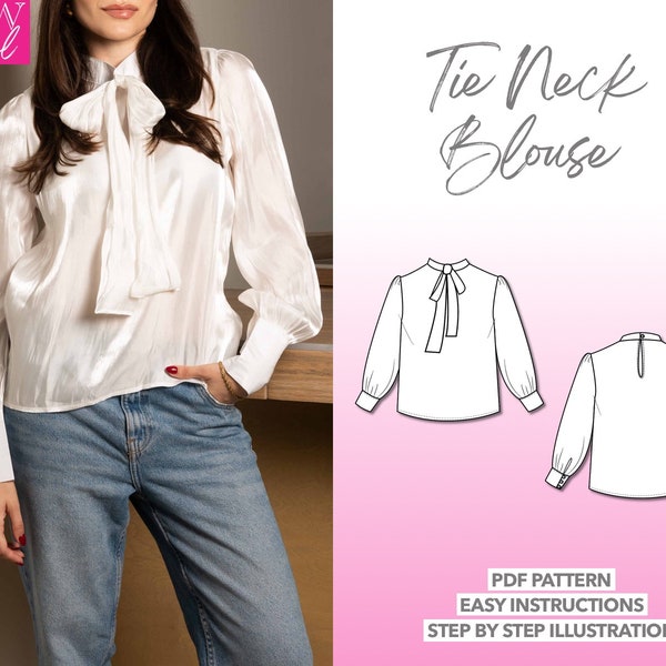 Bow Blouse Pattern - Etsy
