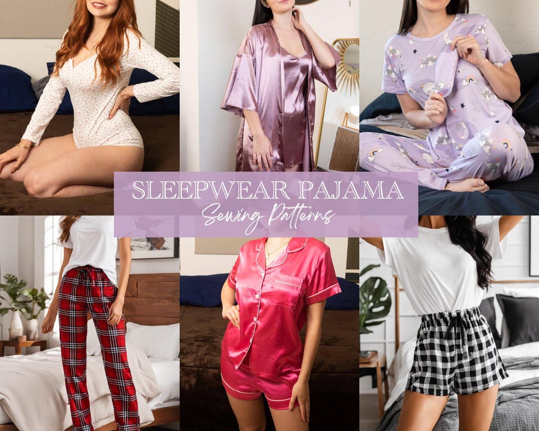 Sleepwear Sewing Patterns Pajama PDF Pattern Women Nightwear Sewing ...
