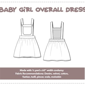 Baby Girl Overall Dress Sewing Pattern (PDF Pattern) - Etsy